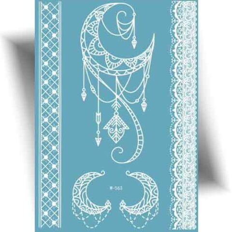 Tatouage lune orientale éphémère - Tatouage éphémère Mikiti